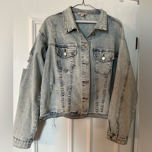 ANDREE BY UNIT | Jackets & Coats | Gently Worn Andre By Unit Distressed ...